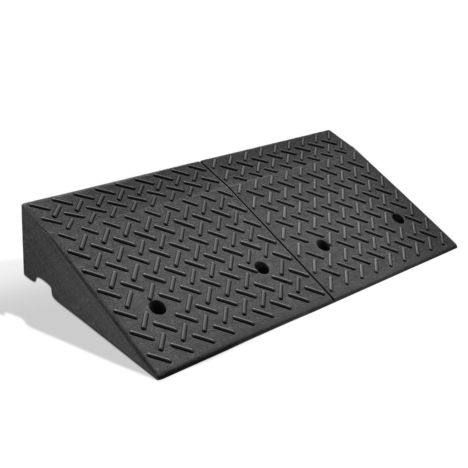 DNA Motoring Rise Rubber Curb Ramp Heavy Duty Loading Driveway Ramp ...