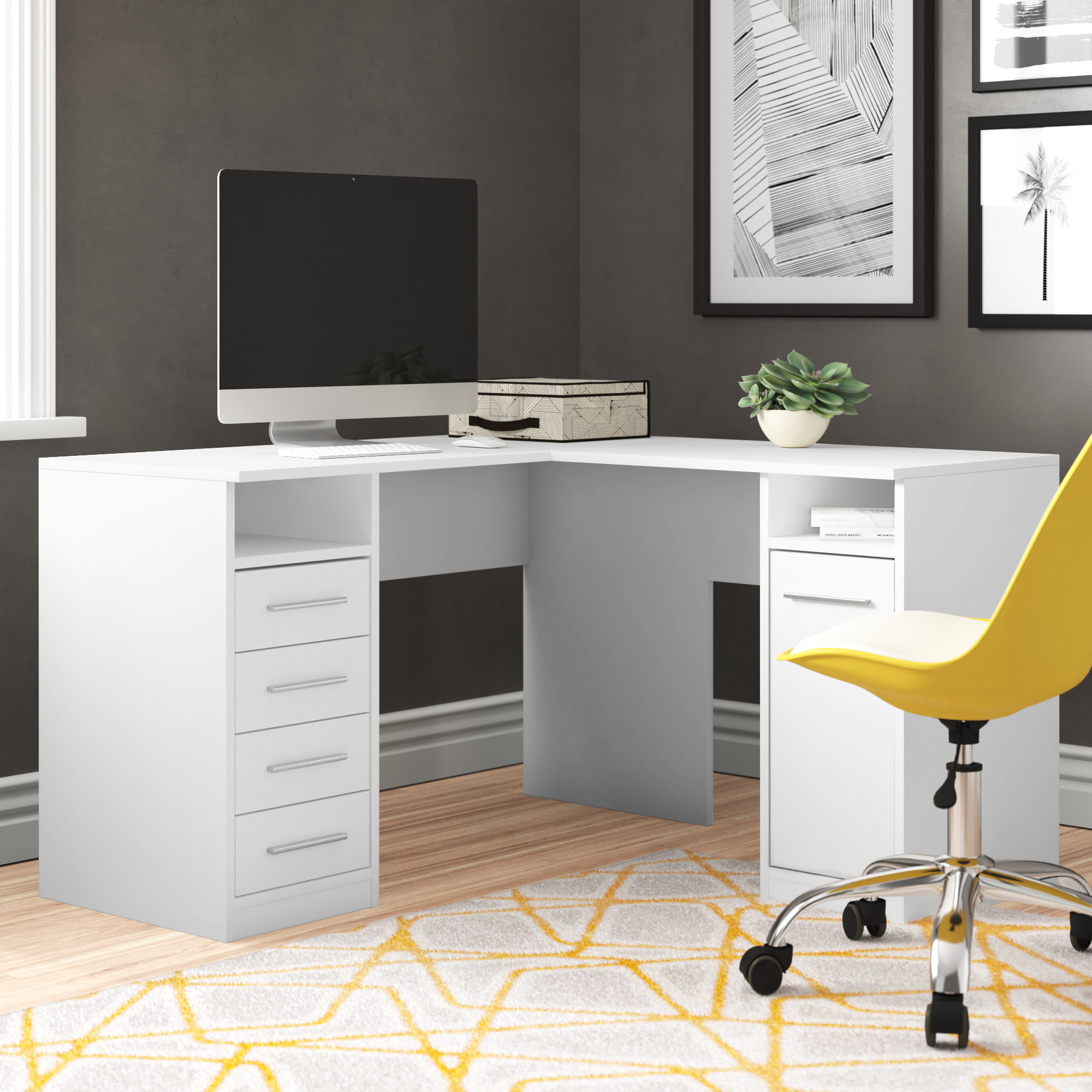 Zipcode Design Canonero Corner Computer Desk & Reviews | Wayfair.ie