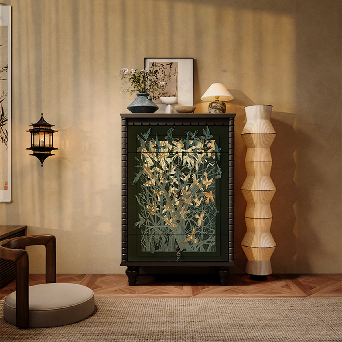 HomeLuxea Small crowd art advanced sense storage cabinet - Wayfair Canada