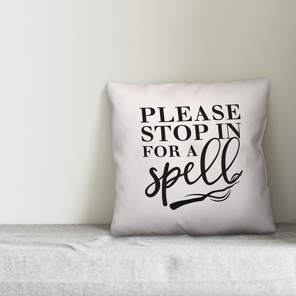 Designs Direct Creative Group Please Stop in for a Spell Throw Pillow ...