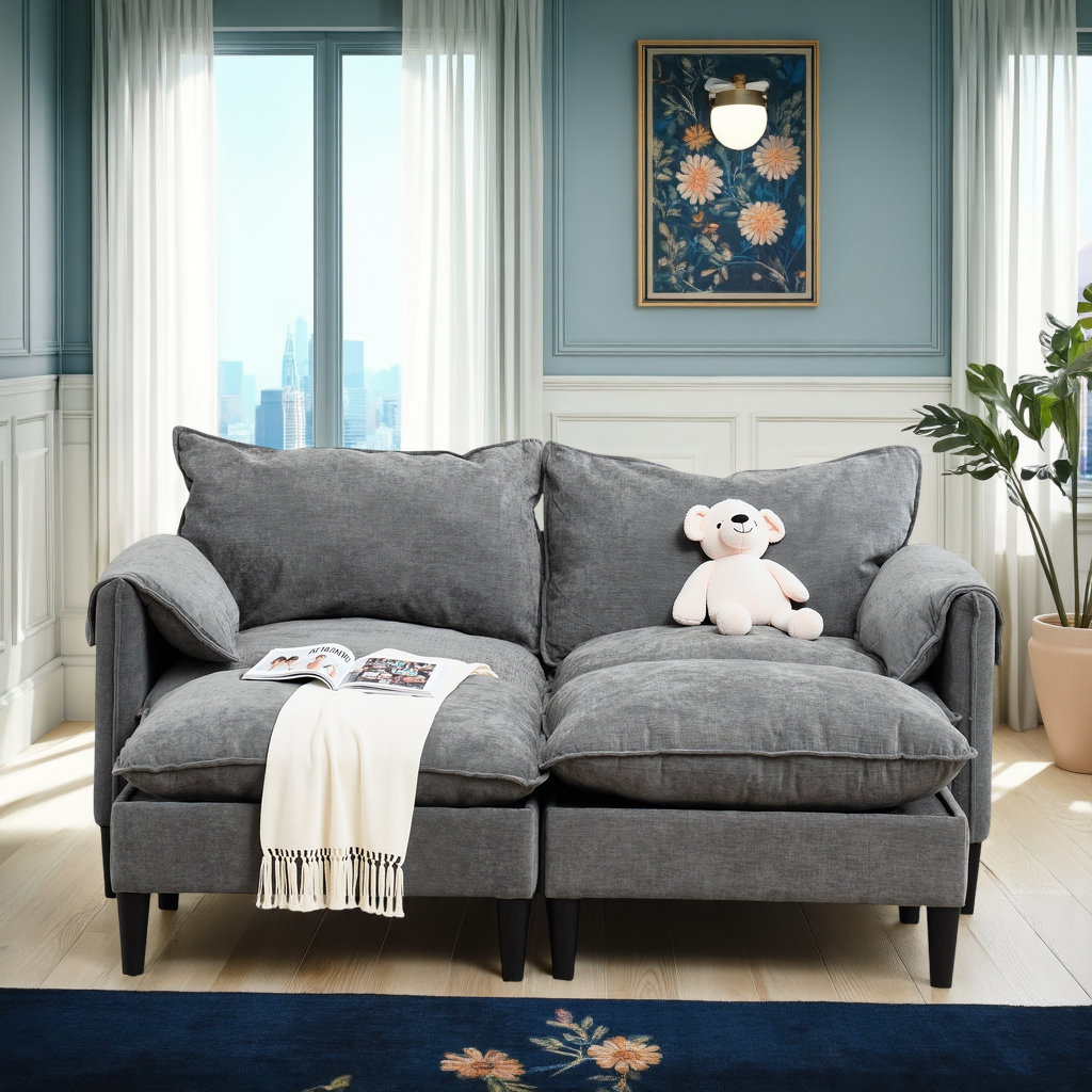 Latitude Run® 2-Seater Combination Sofa Convertible Sofa with Storage ...