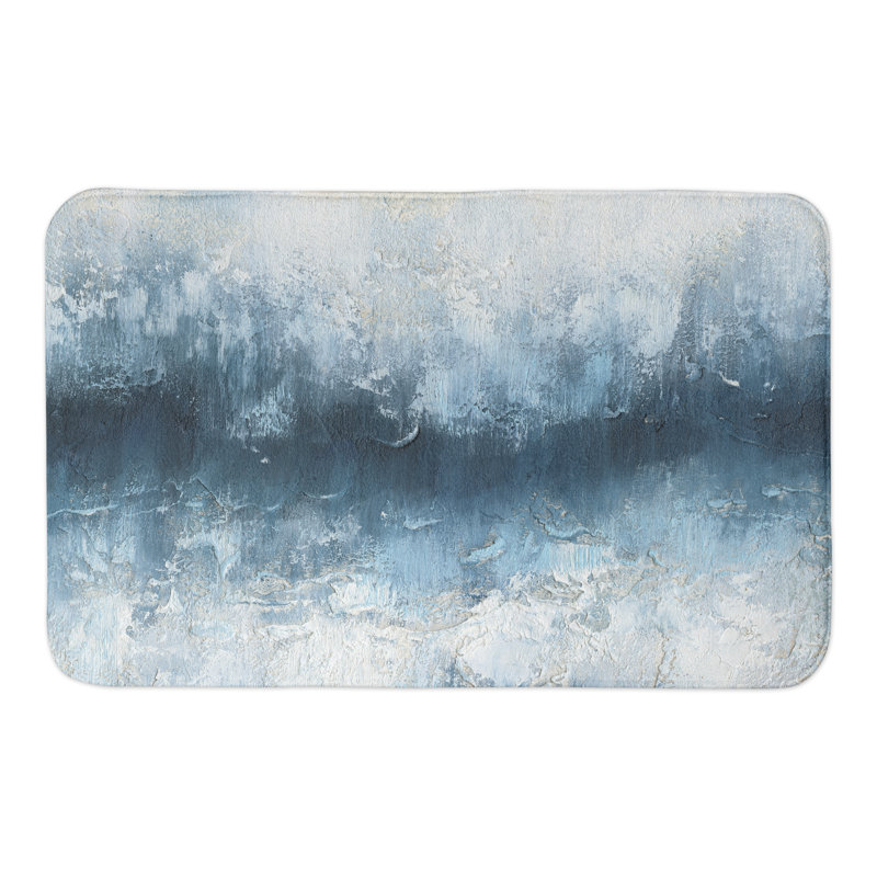 East Urban Home Abstract Waves Bath Rug | Wayfair