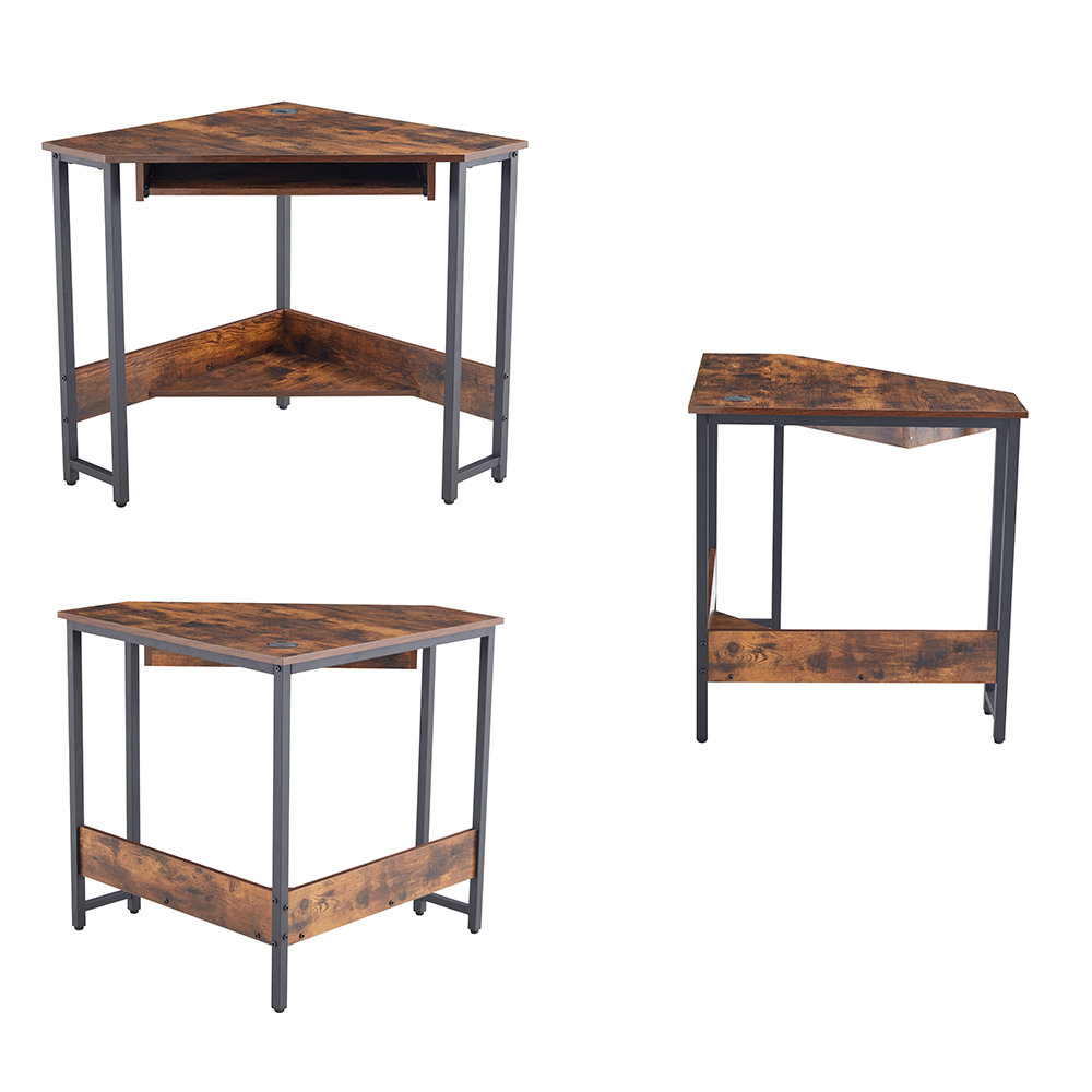 17 Stories Corner Computer Desk, Triangle Small Desk with Sturdy ...