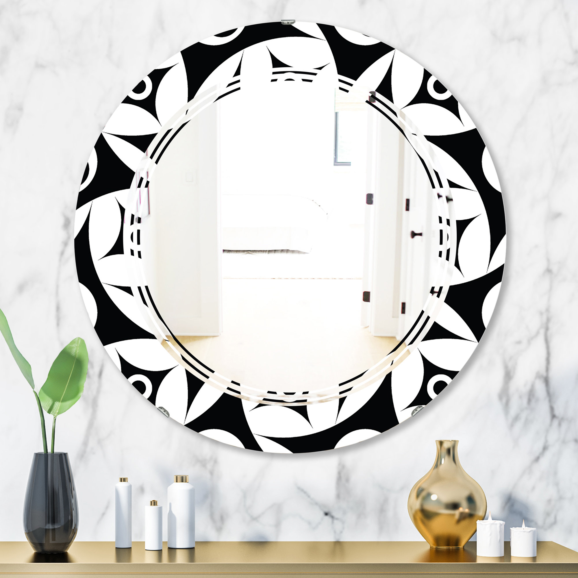 East Urban Home Triple C Geometric Pattern VII Modern Frameless Wall ...