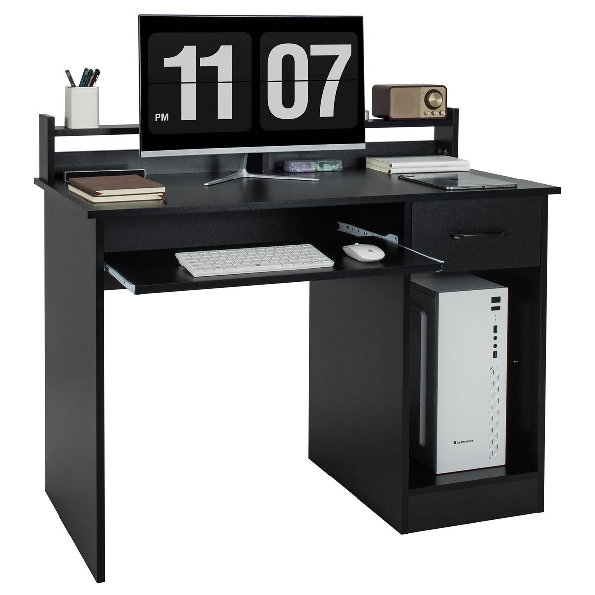 Ebern Designs Halya Desk with Hutch | Wayfair