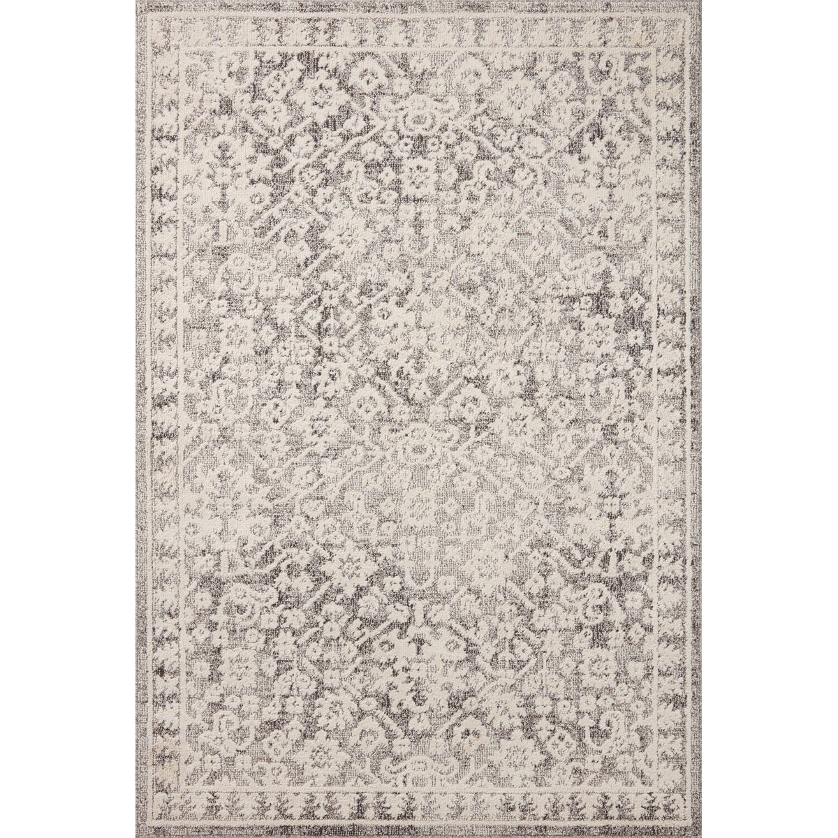 Magnolia Home by Joanna Gaines x Loloi Gigi Grey / Ivory Area Rug ...
