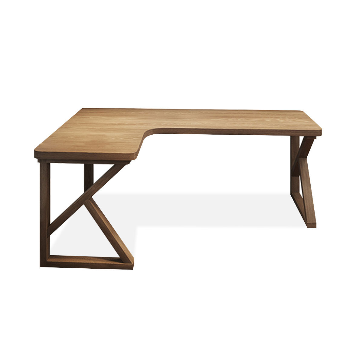 Oaklawn Tools Bureau en bois massif en L Burlywood - Wayfair Canada