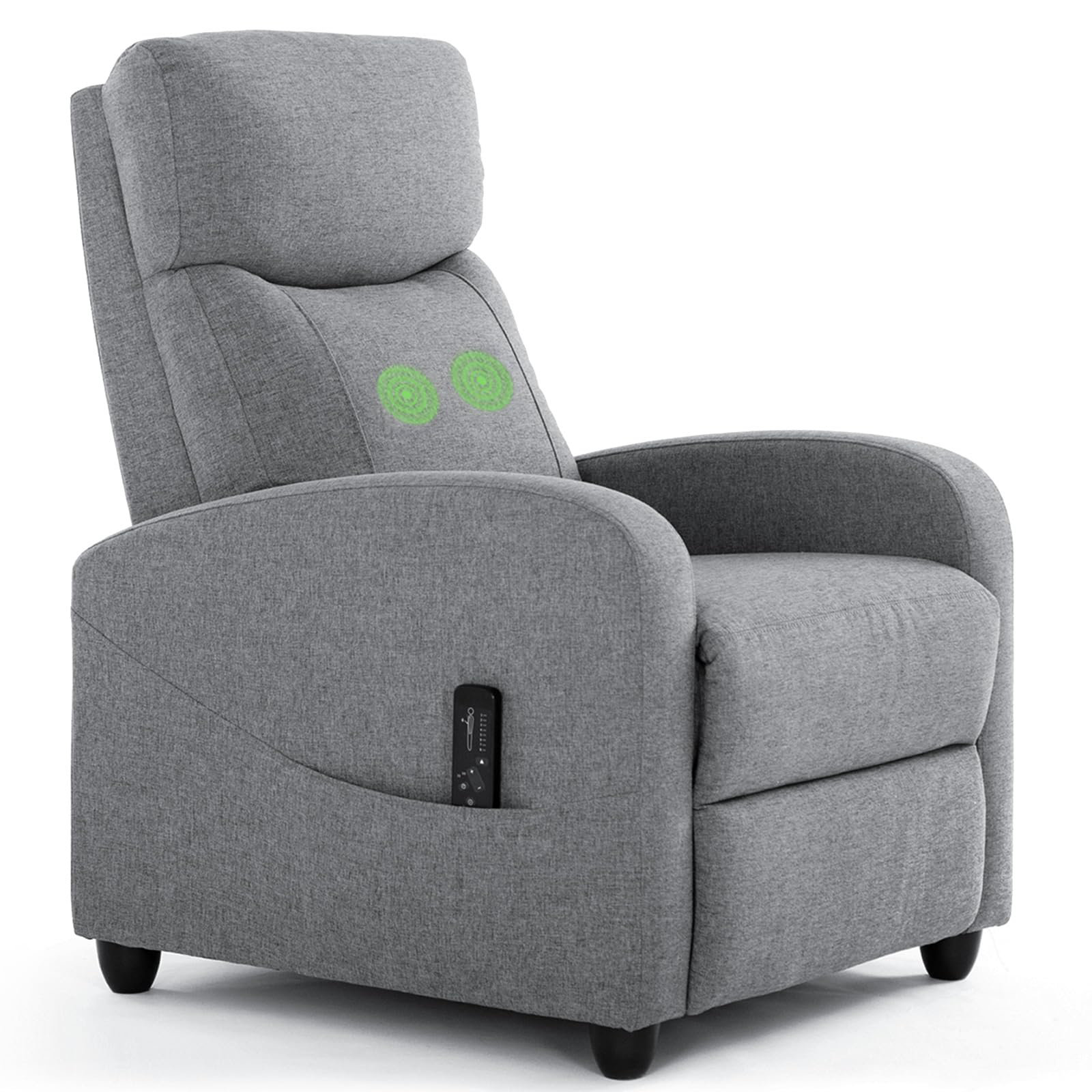 Latitude Run® Chair With Massage And Lumbar Support, Small Fabric Home ...