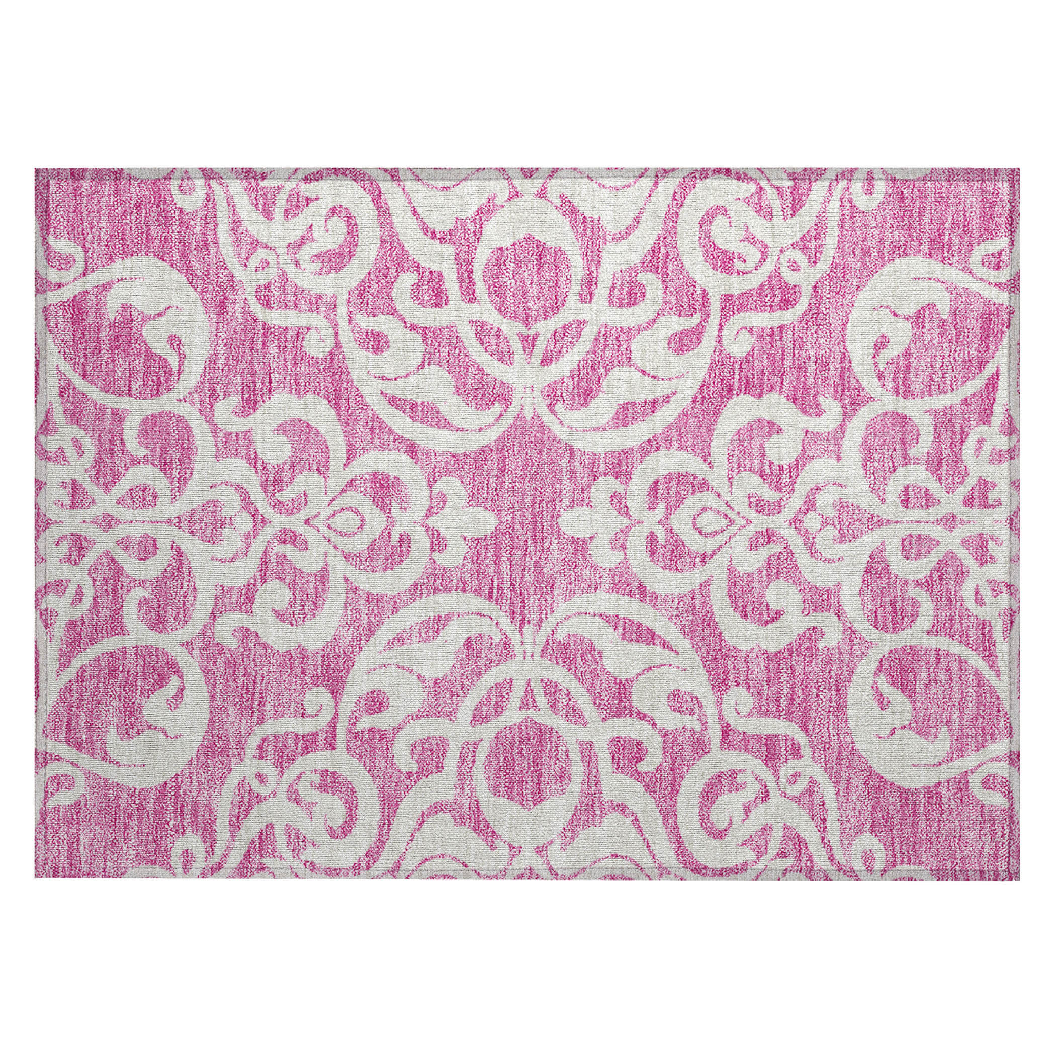 Addison Rugs Chantille Damask Machine Woven Polyester Indoor / Outdoor ...