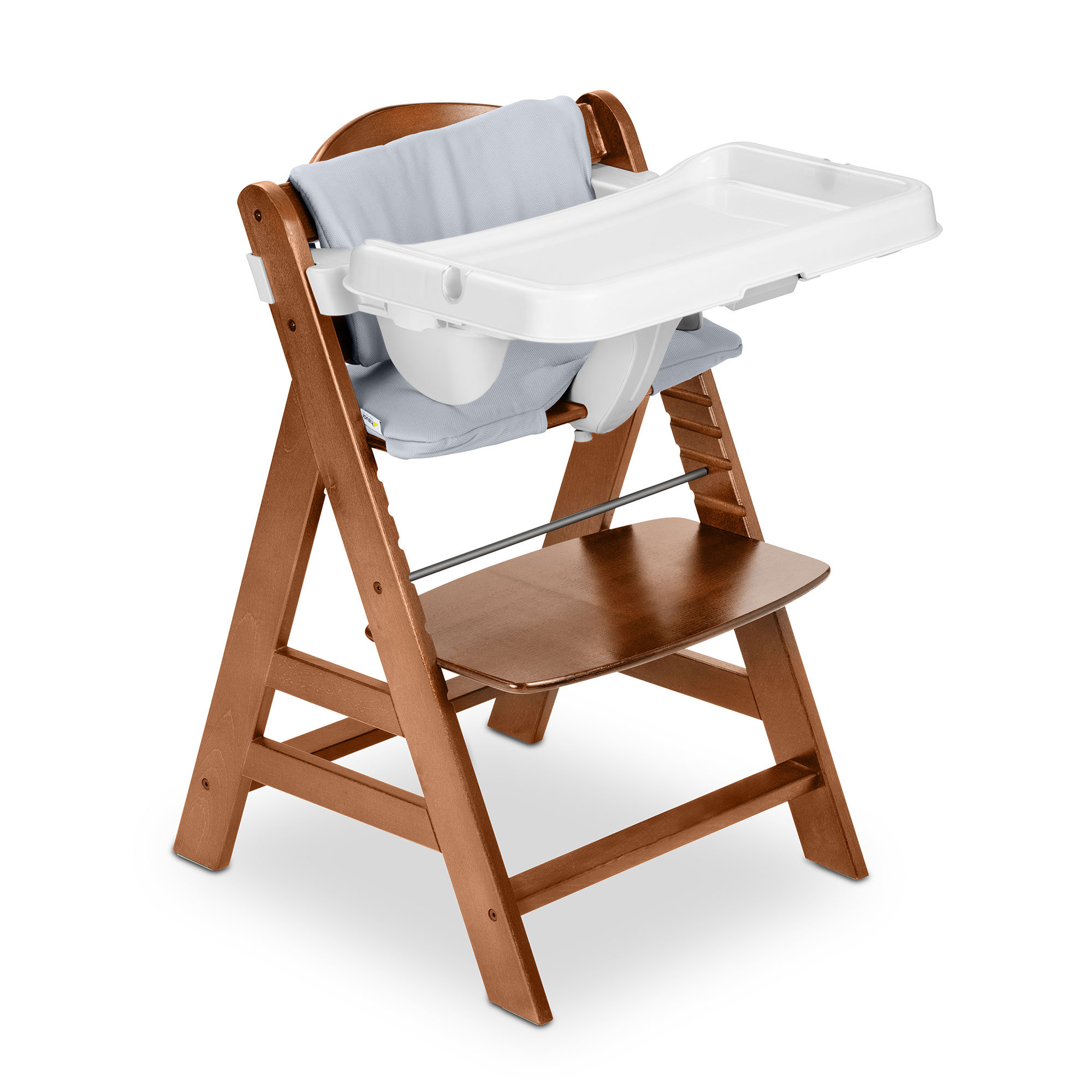 hauck Alpha+ Grow Along Wooden High Chair, Tray & Deluxe Cushion ...