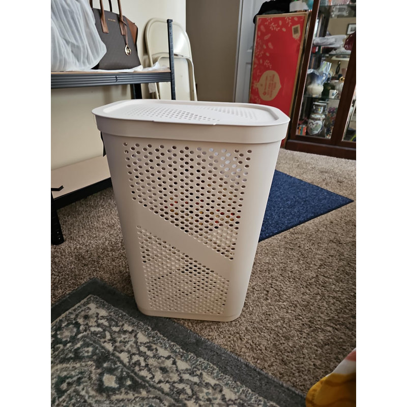 Rebrilliant 60L Slim Laundry Hamper, Clothes Basket WITH Lid | Wayfair