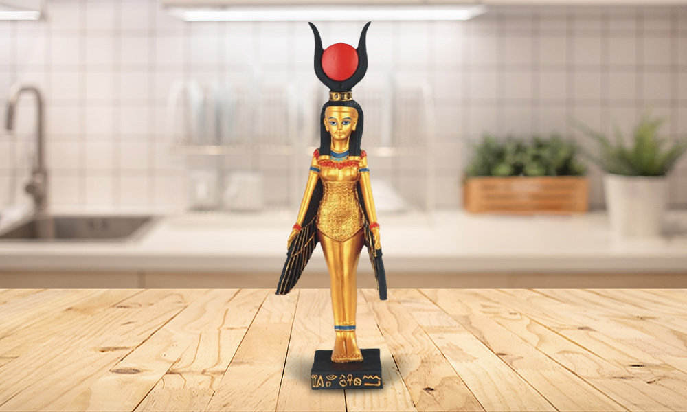 Bungalow Rose 11"H Egyptian Queen Cleopatra Black and Gold Figurine ...