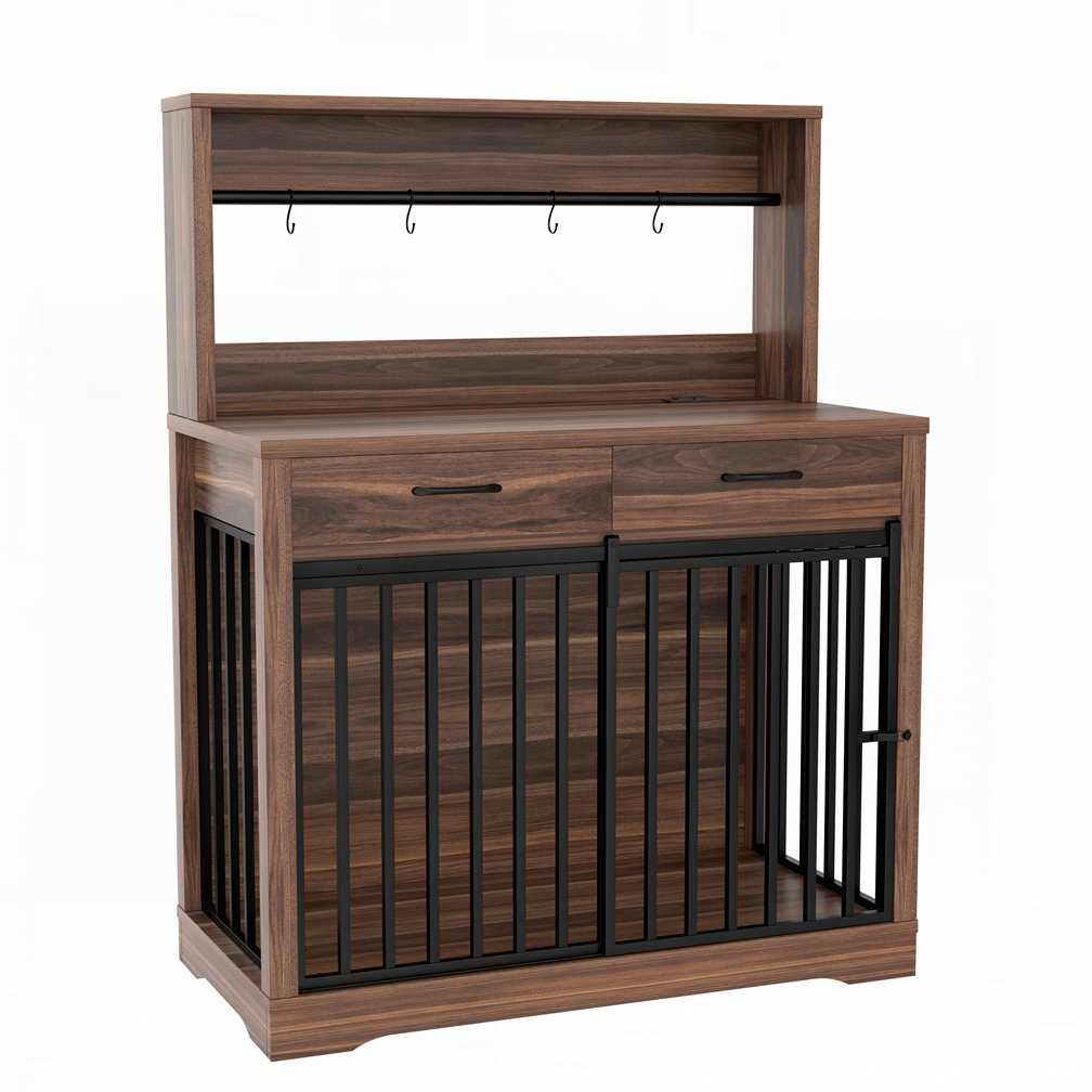 Tucker Murphy Pet™ Heavy Duty Dog Cage Table with 2 Storage Drawers and ...