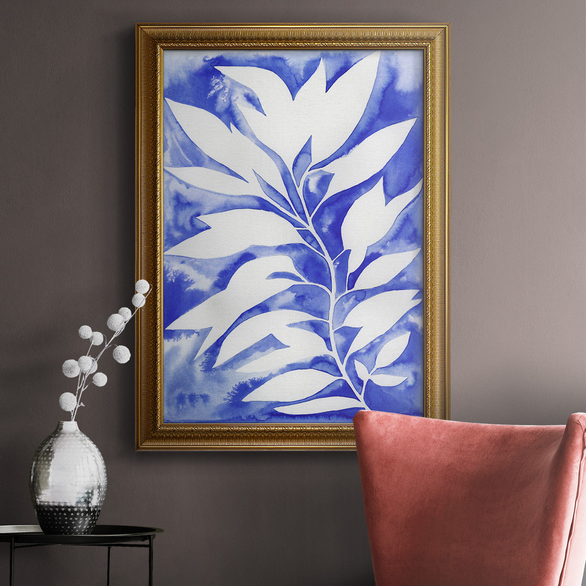 Red Barrel Studio Ink Blot Vine I Premium Framed Canvas- Ready To Hang ...