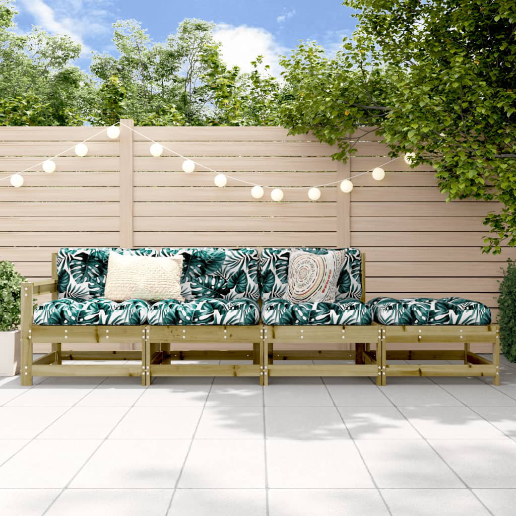 VidaXL Alpen Home 4 Piece Garden Lounge Set Impregnated Wood Pine ...