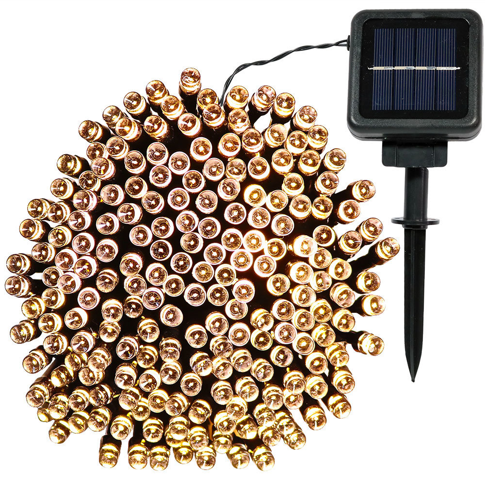 Symple Stuff Galatia 34" Outdoor Solar Powered 100 - Bulb Wide Angle ...
