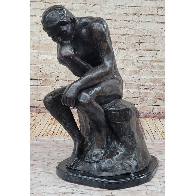 Bronzhaus The Thinker Thinking Man Auguste Rodin Bronze Statue ...
