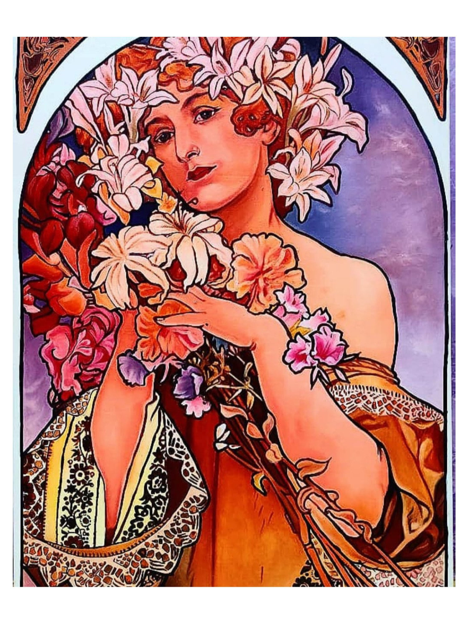 Exotic India Alfons Maria Mucha | Oil On Canvas | By Gulpasha | Wall ...