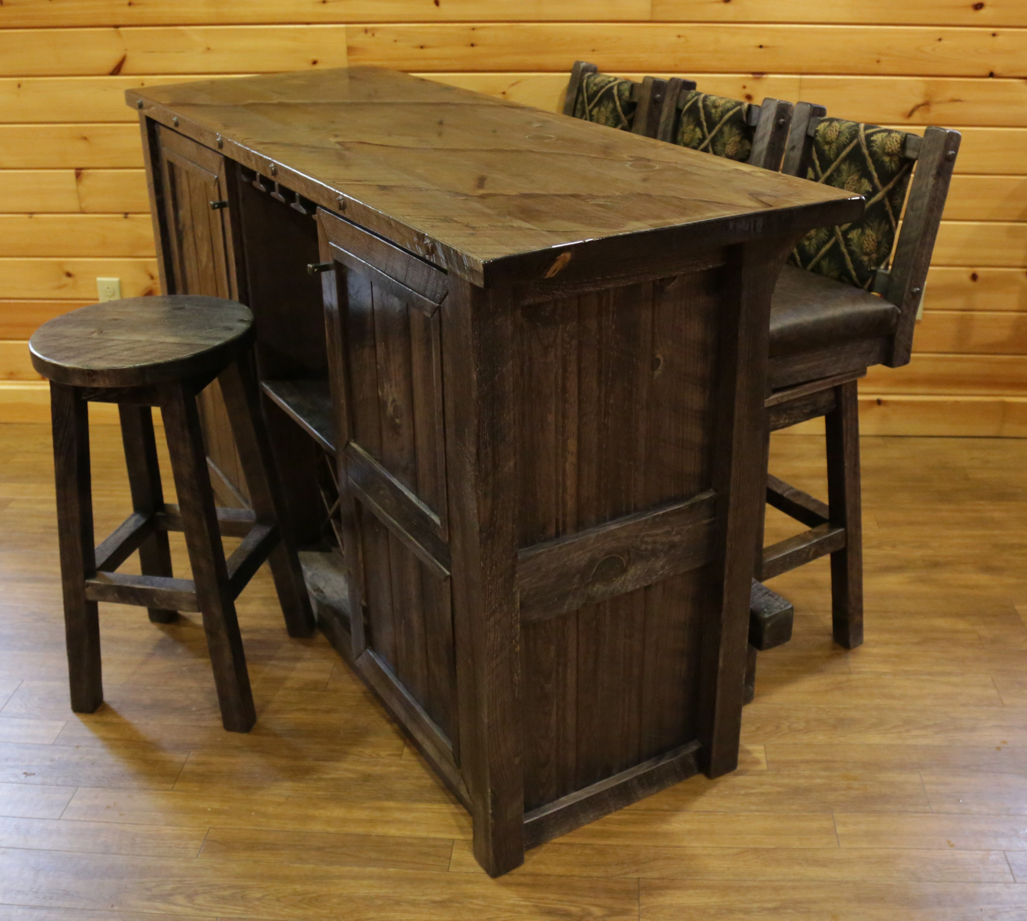 Loon Peak® Minster Bar Set with Wine Storage | Wayfair