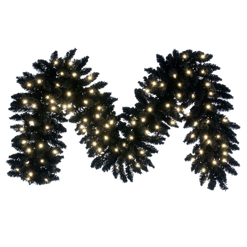 Primrue 9' Pre-Lit Garland with 1000 Warm Lights | Wayfair