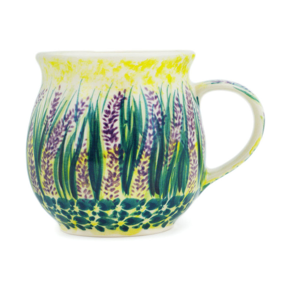 Polmedia Polish Pottery 11 Oz Stoneware Bubble Mug - Purple Manhattan ...