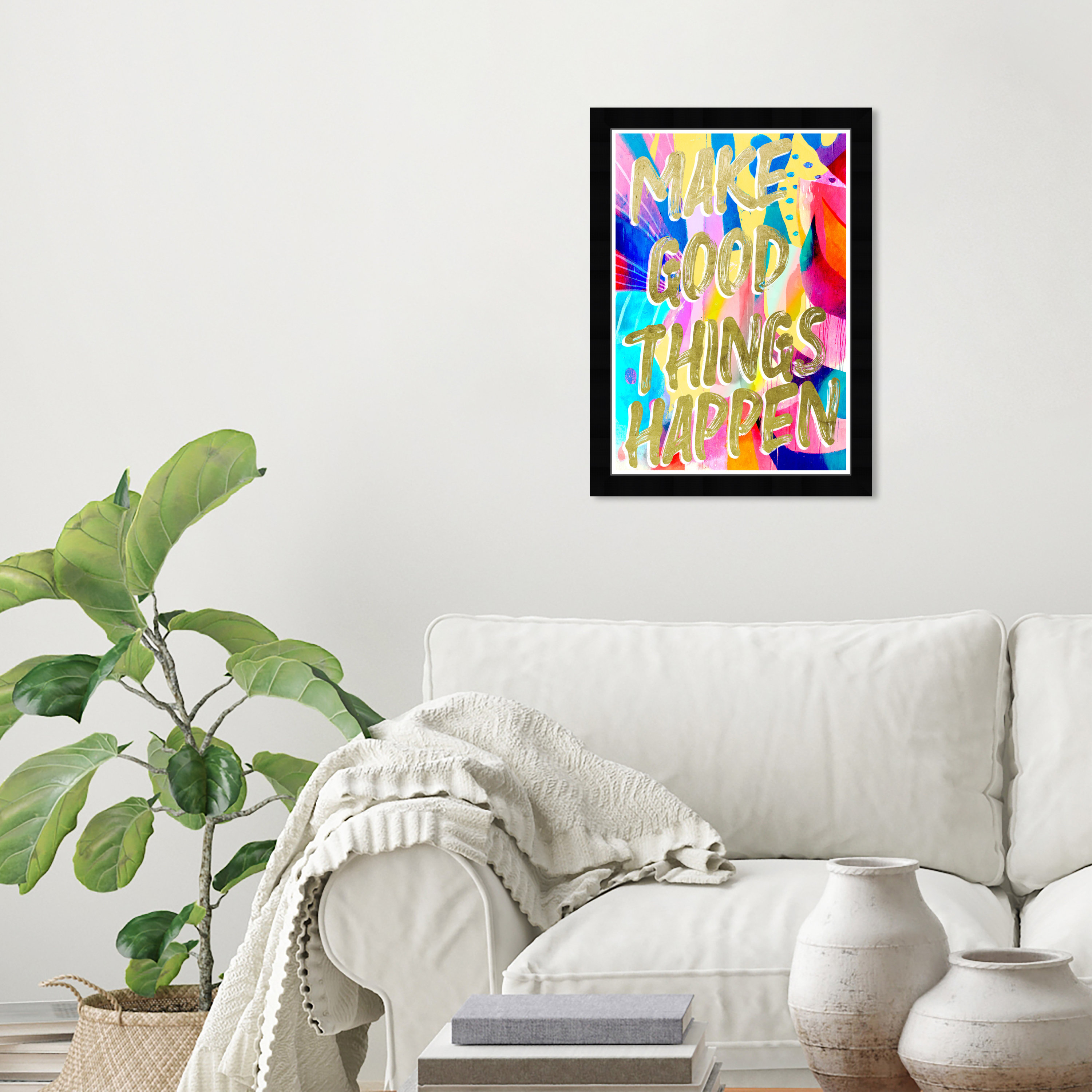 Trinx Typography and Quotes Make Good Things Happen Glam Gold Paper ...