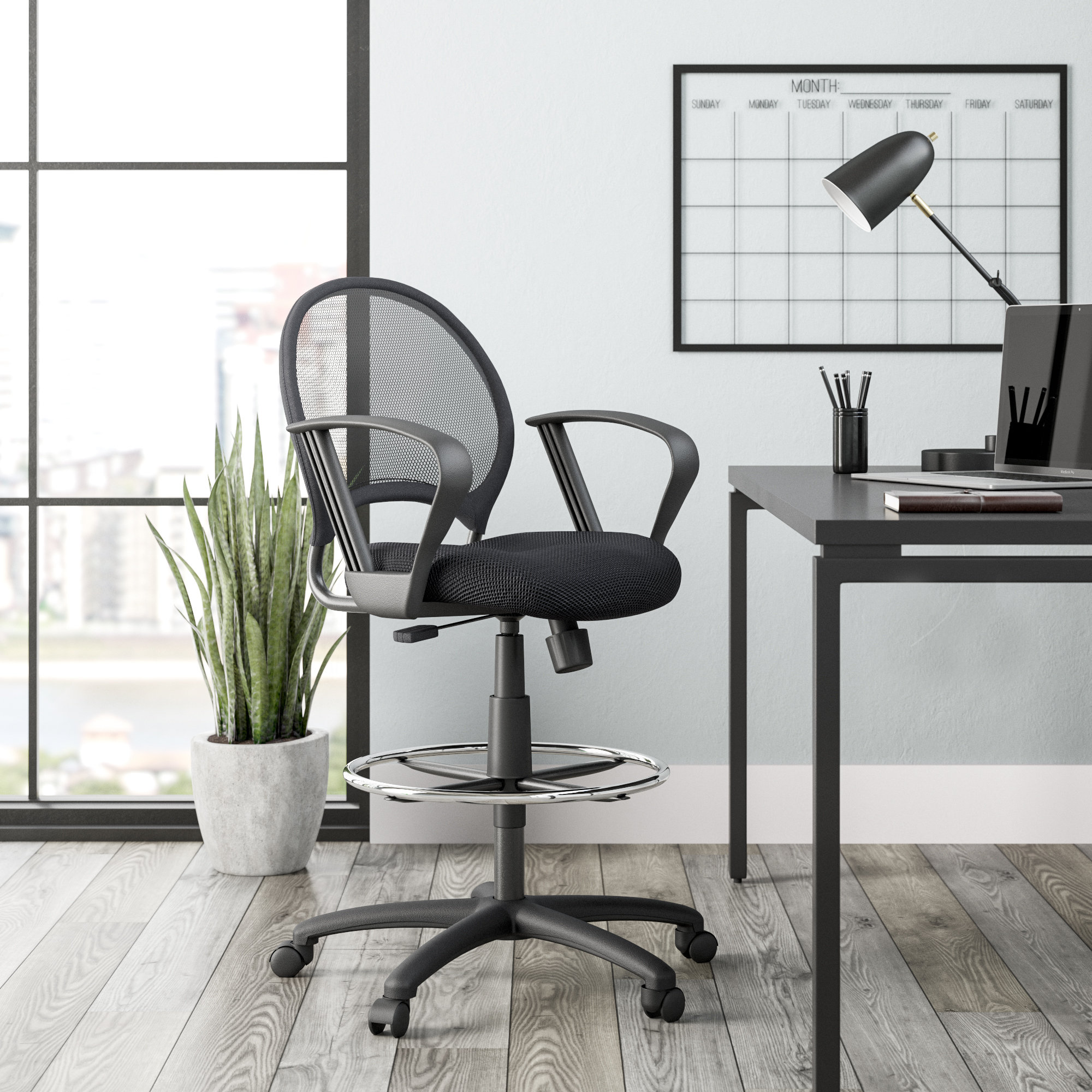 Symple Stuff Paulus Mesh Drafting Chair & Reviews | Wayfair