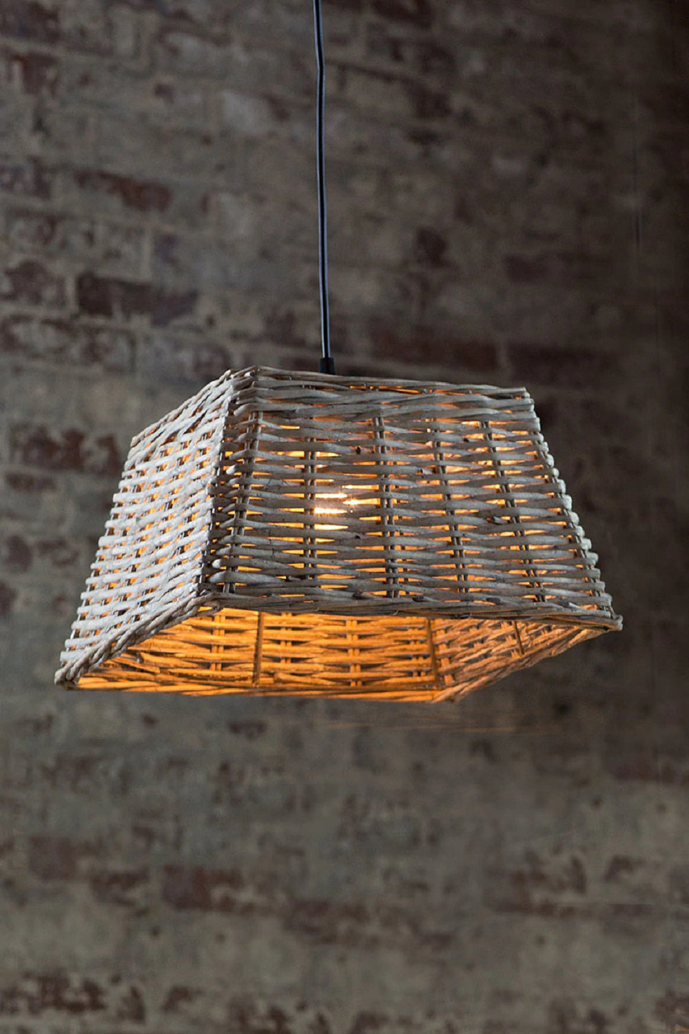 Bay Isle Home™ 9.75" H x 14.5" W Rattan Square Pendant Shade ( Uno ) in ...