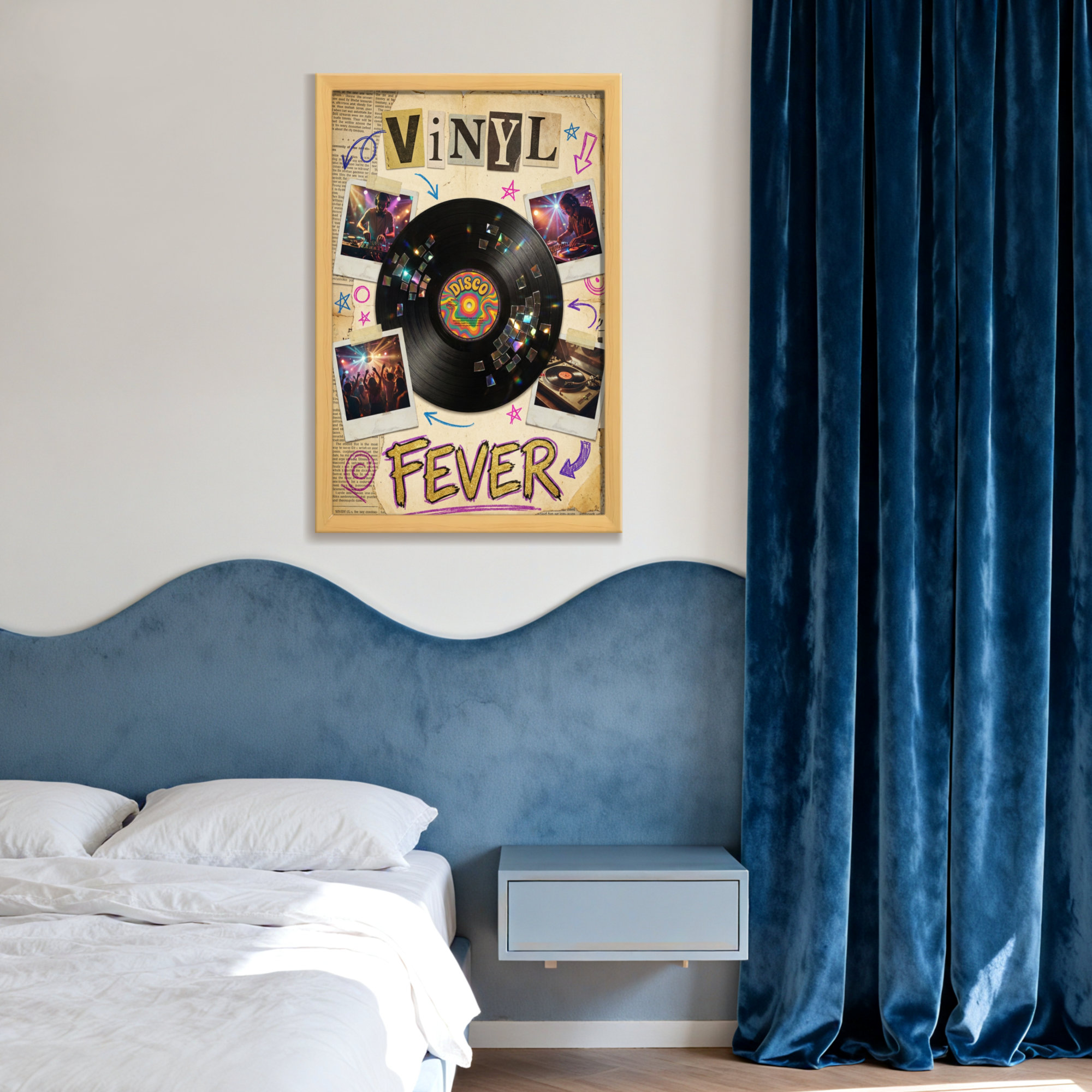 George Oliver Fashion Vinyl Fever Disco Record Collage Art | Wayfair