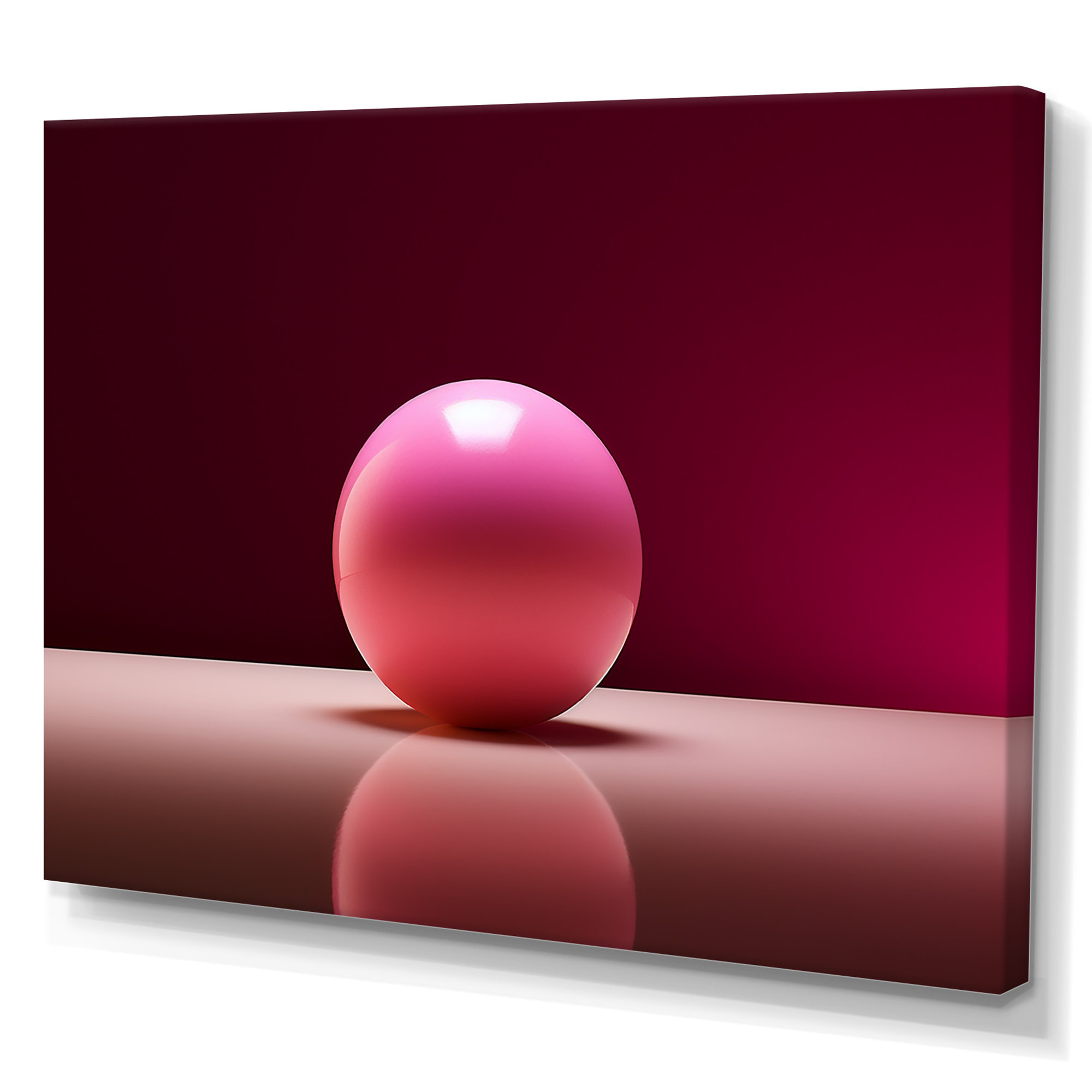 Wrought Studio™ Pink Rose Roll - Bowling Wall Decor | Wayfair