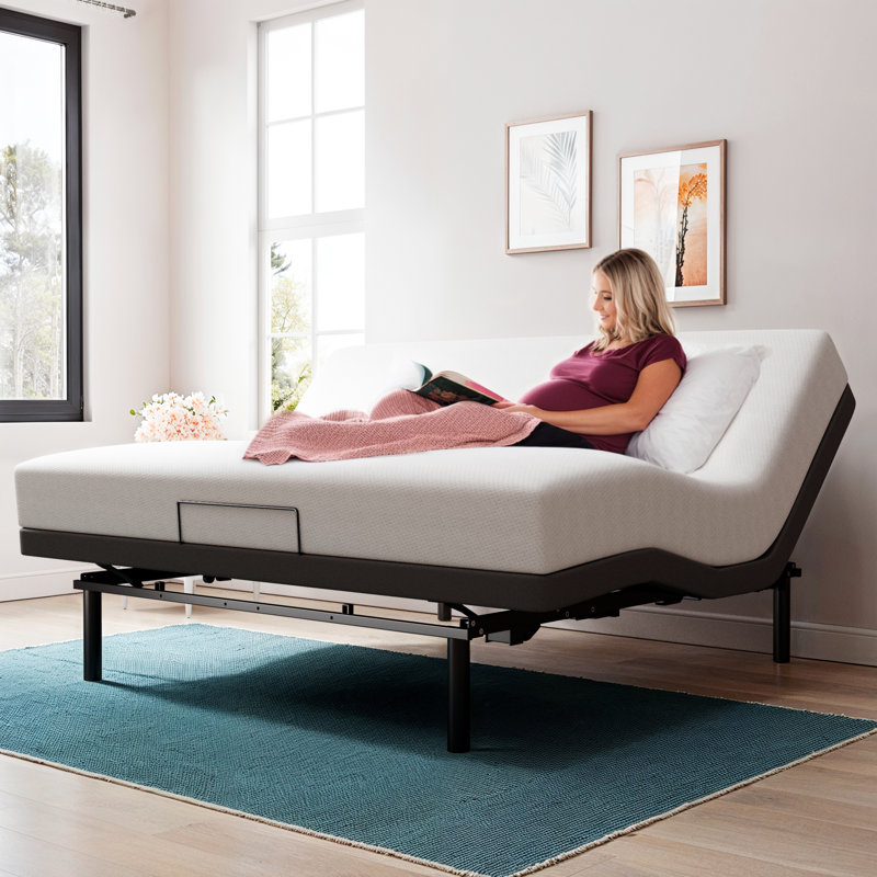 Alwyn Home Lysistrate Adjustable Bed Base, Wireless Remote, Independent ...