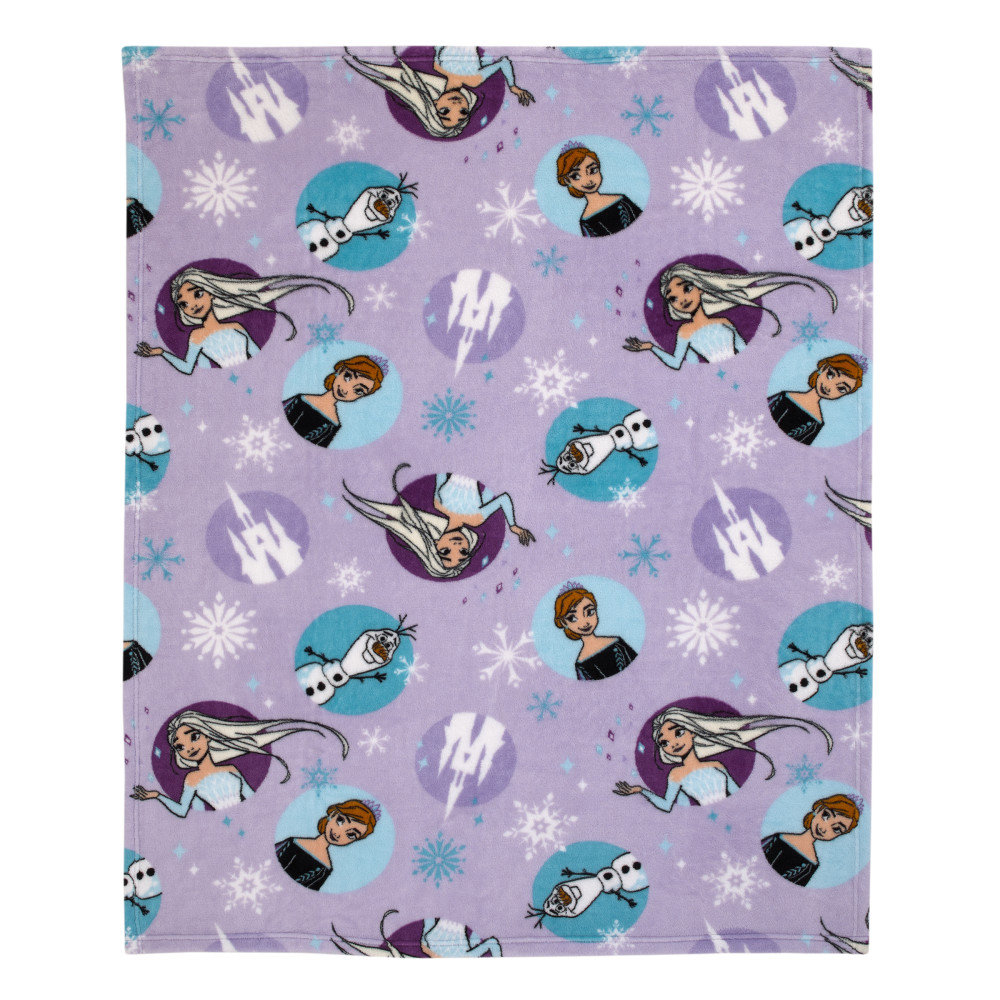 Disney NoJo Disney Frozen Winter Cheer Lavender, Aqua, Green and White ...