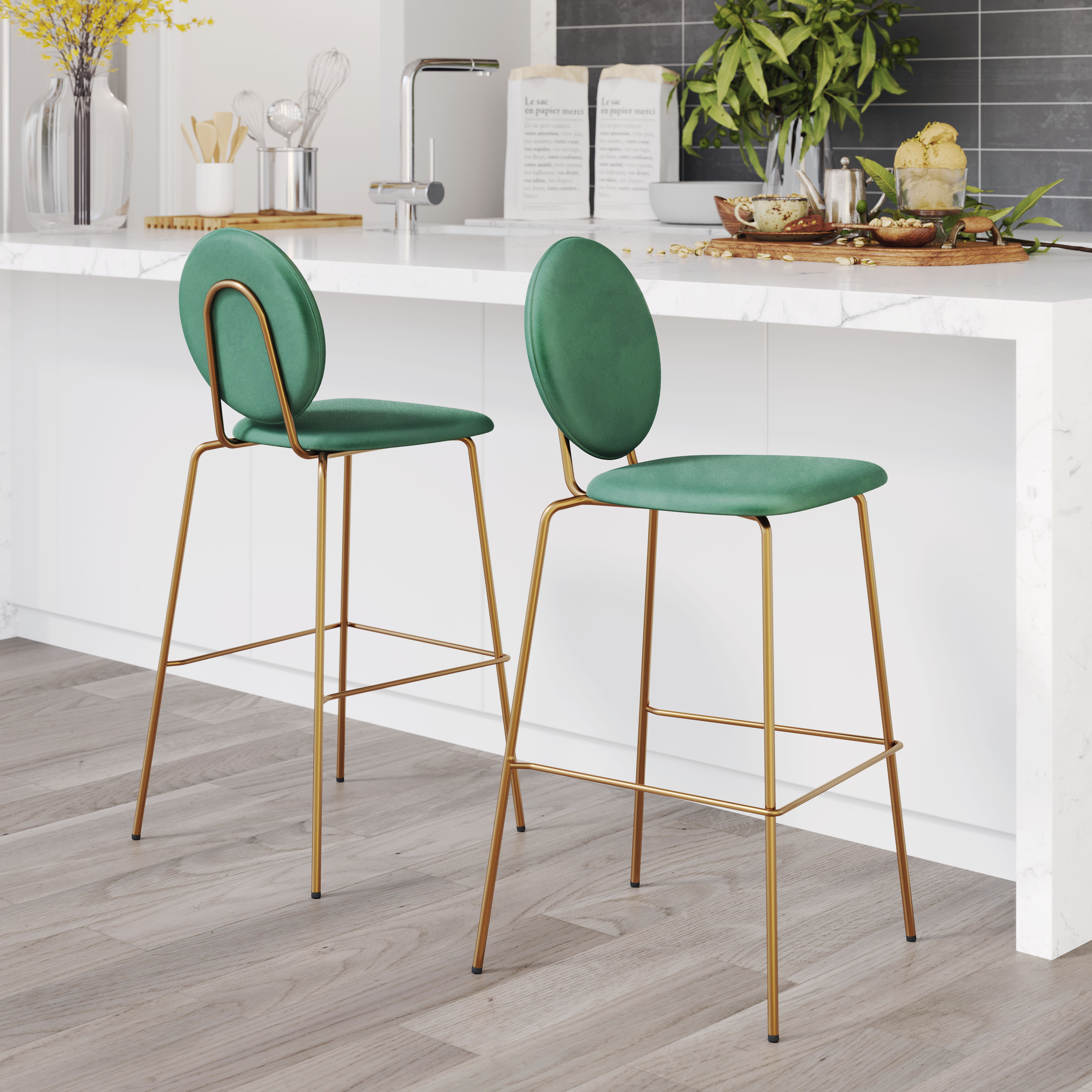 Zuo Hospitality Odessa Short Counter Stool | Wayfair