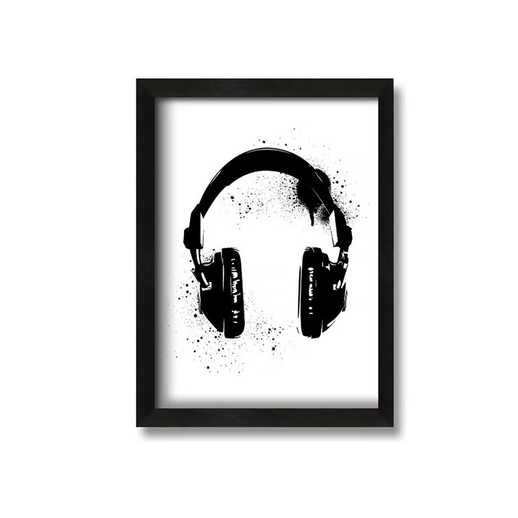 Ebern Designs Headphone Funk - Single Picture Frame Graphic Art on ...
