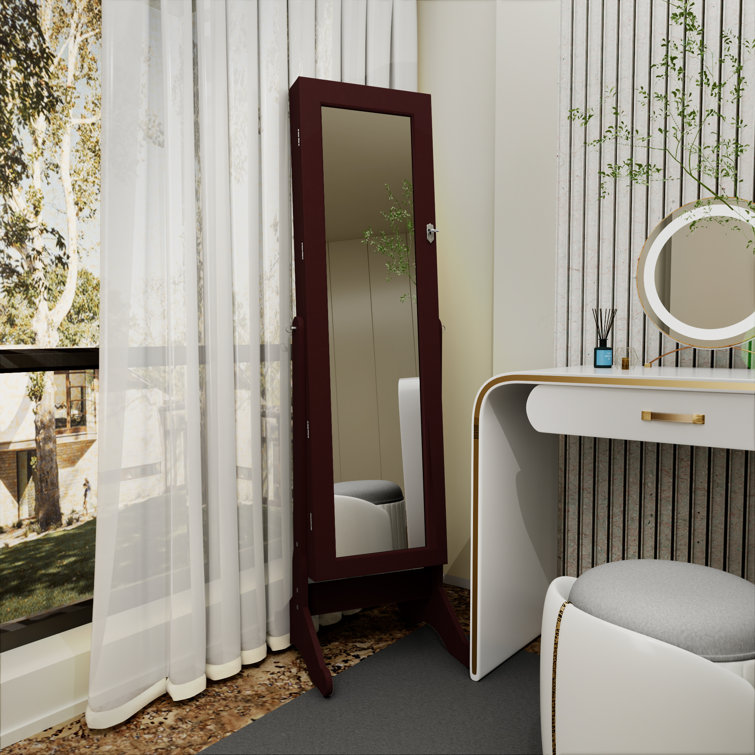 Dween Hand Painted Jewelry Armoire with Mirror