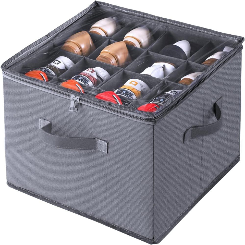 Wrought Studio™ 16 Pair Stackable Shoe Storage Box | Wayfair