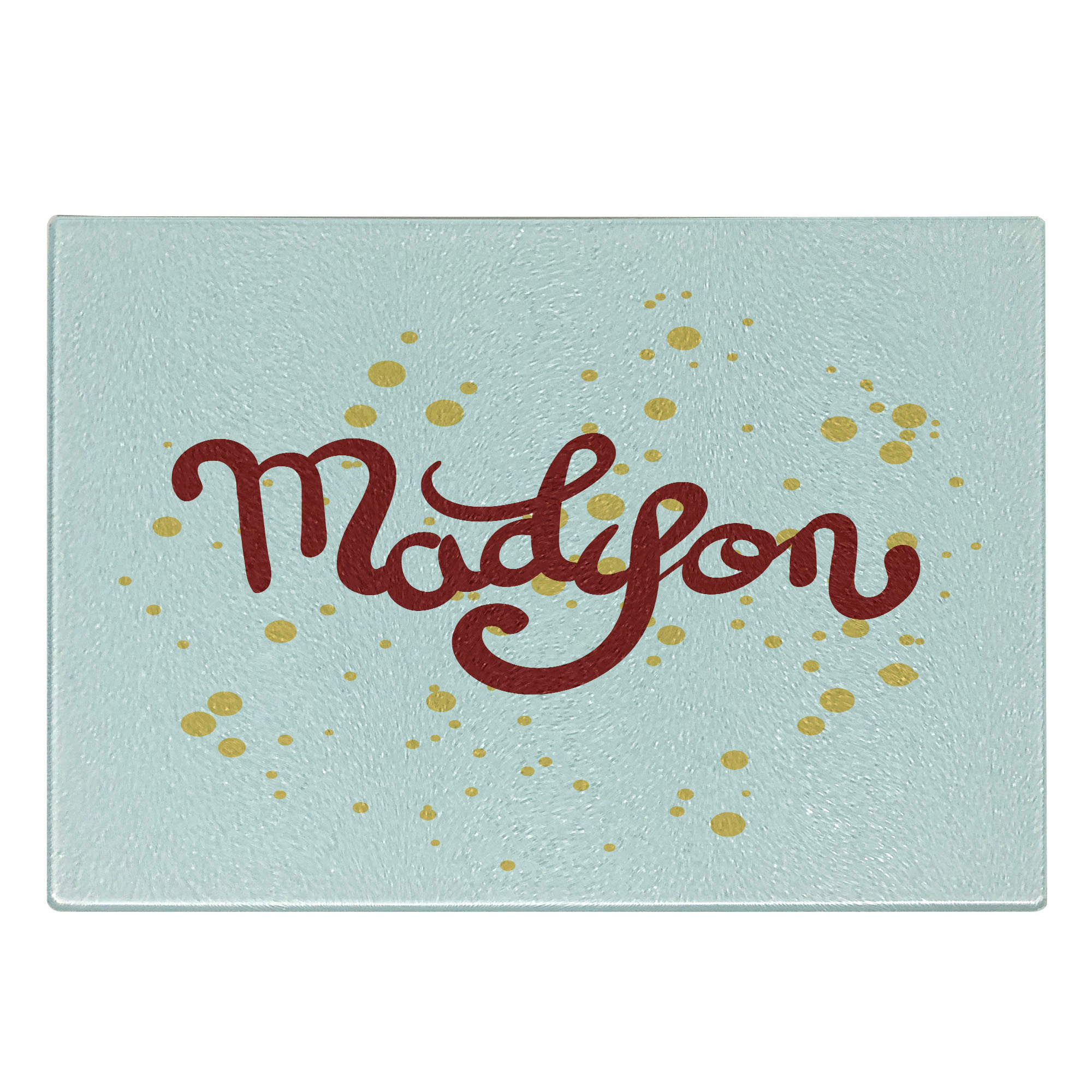 Ambesonne Madison Tempered Glass Cutting Board Cursive Alphabet Design ...