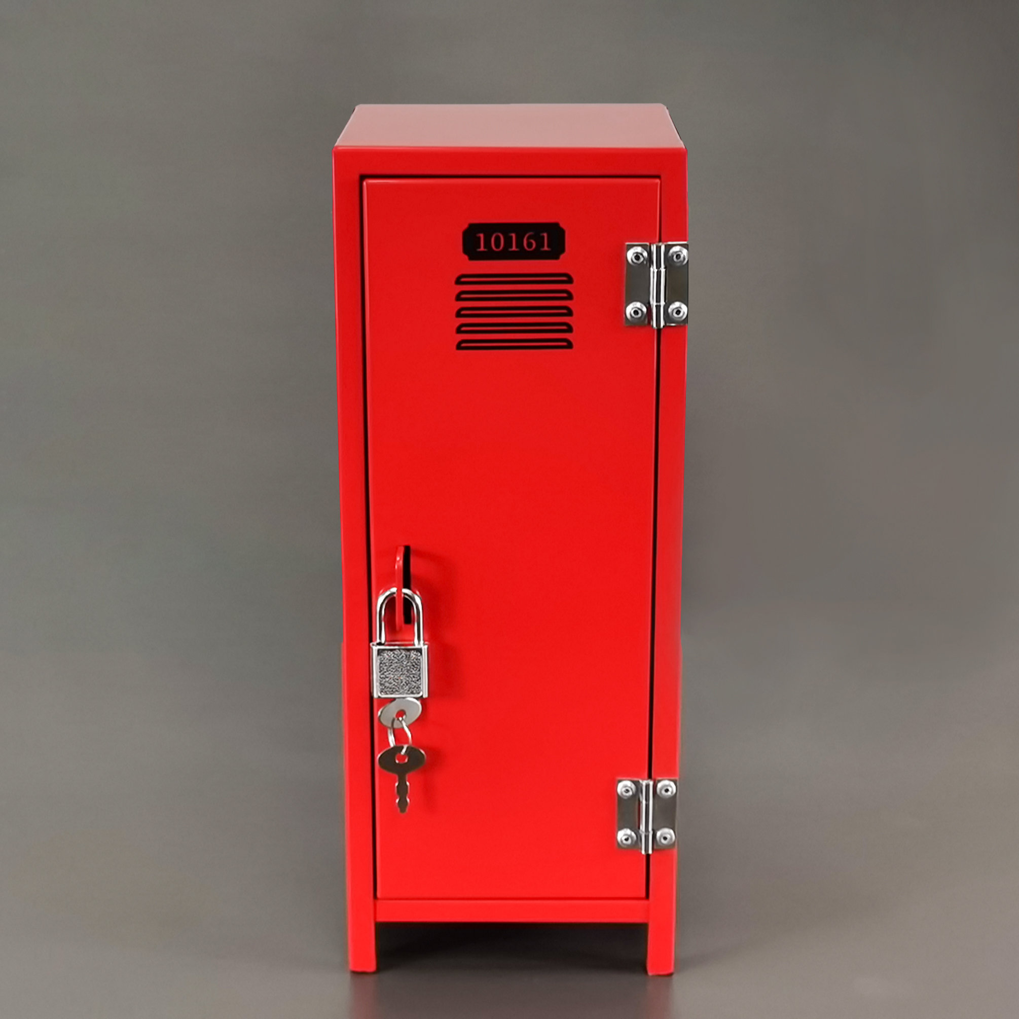 Zoomie Kids Mitzi Mini Metal Locker With Key And Lock Red 4.2 X 4.2 X ...