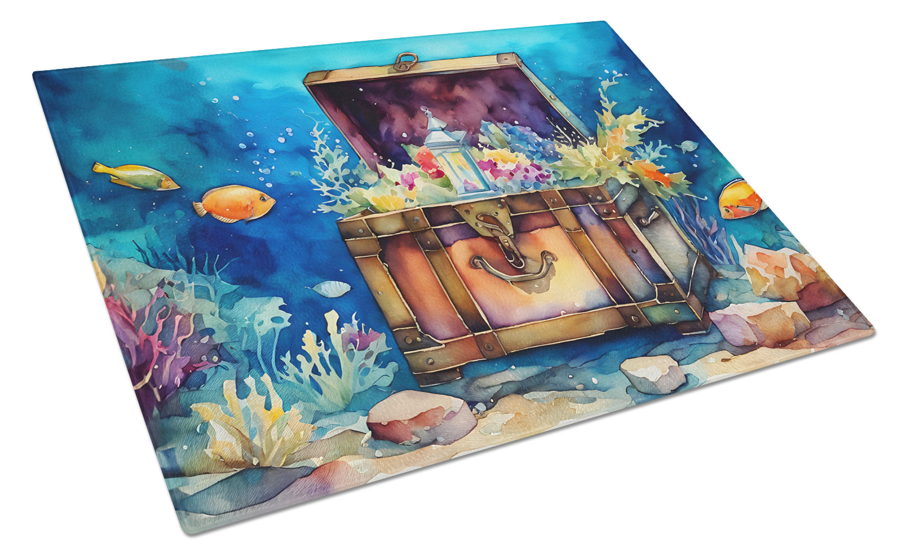 Caroline's Treasures Treasure Chest Glass Cutting Board Large - Wayfair ...