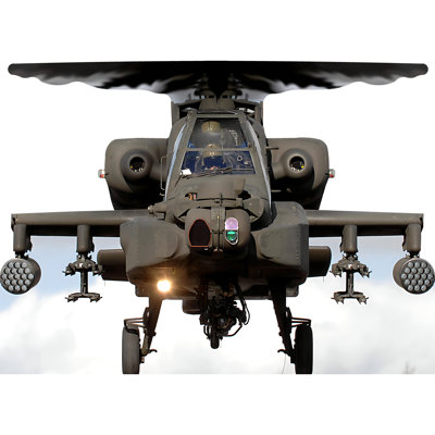 Wet Paint Printing Military Apache Attack Helicopter 46" Cutout Standup ...