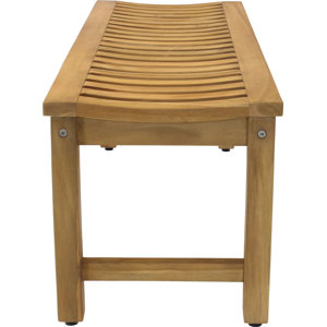 Aqua Teak Wood Outdoor Bench & Reviews | Wayfair