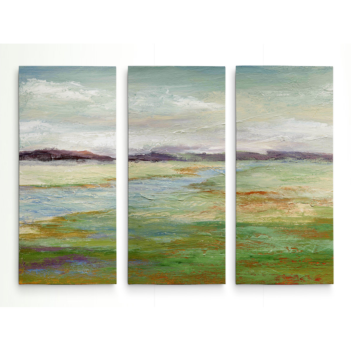 Alcott Hill® 'Meadow Stream II' Acrylic Painting Print Multi-Piece ...