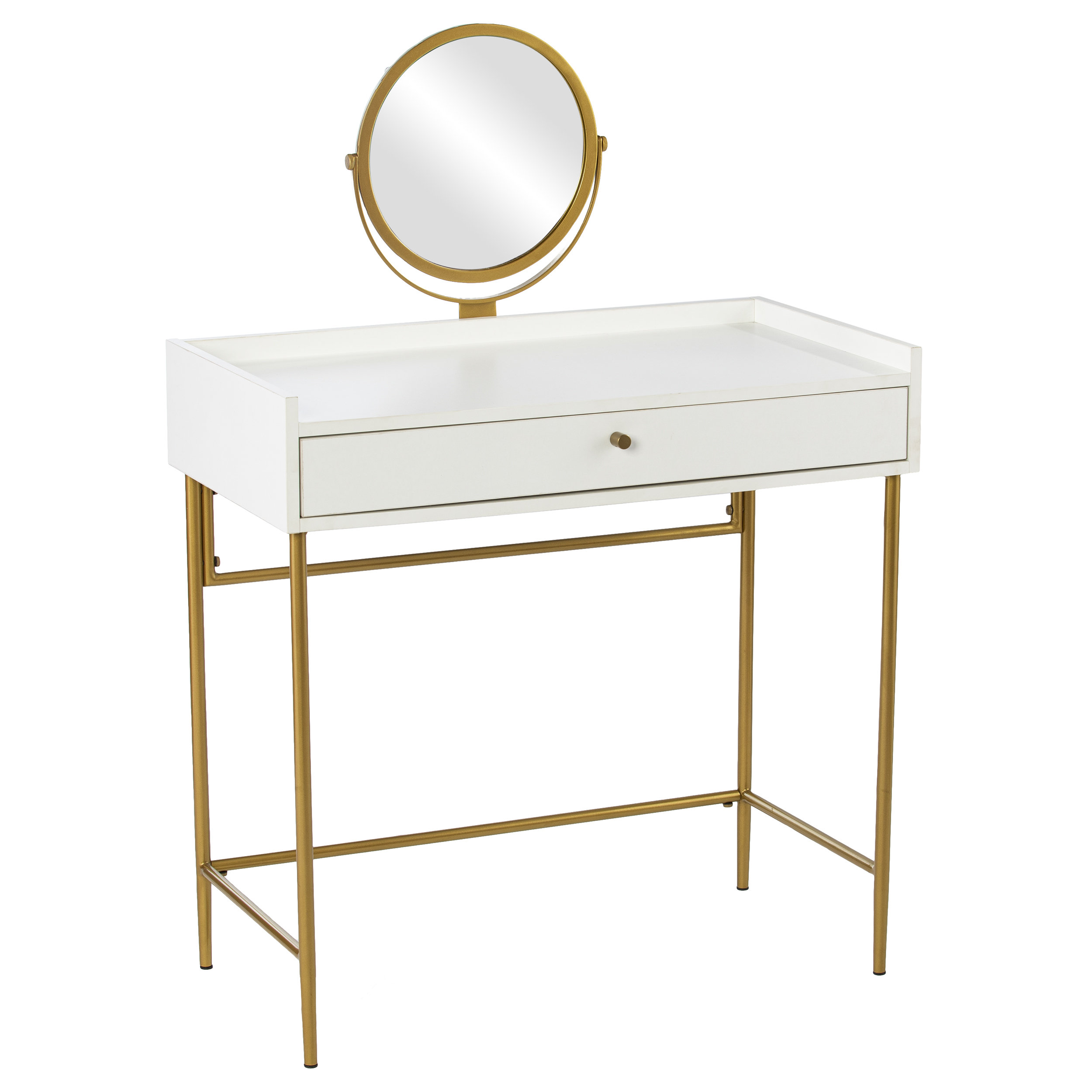 Mercer41 Nobia Vanity Table with Mirror | Wayfair