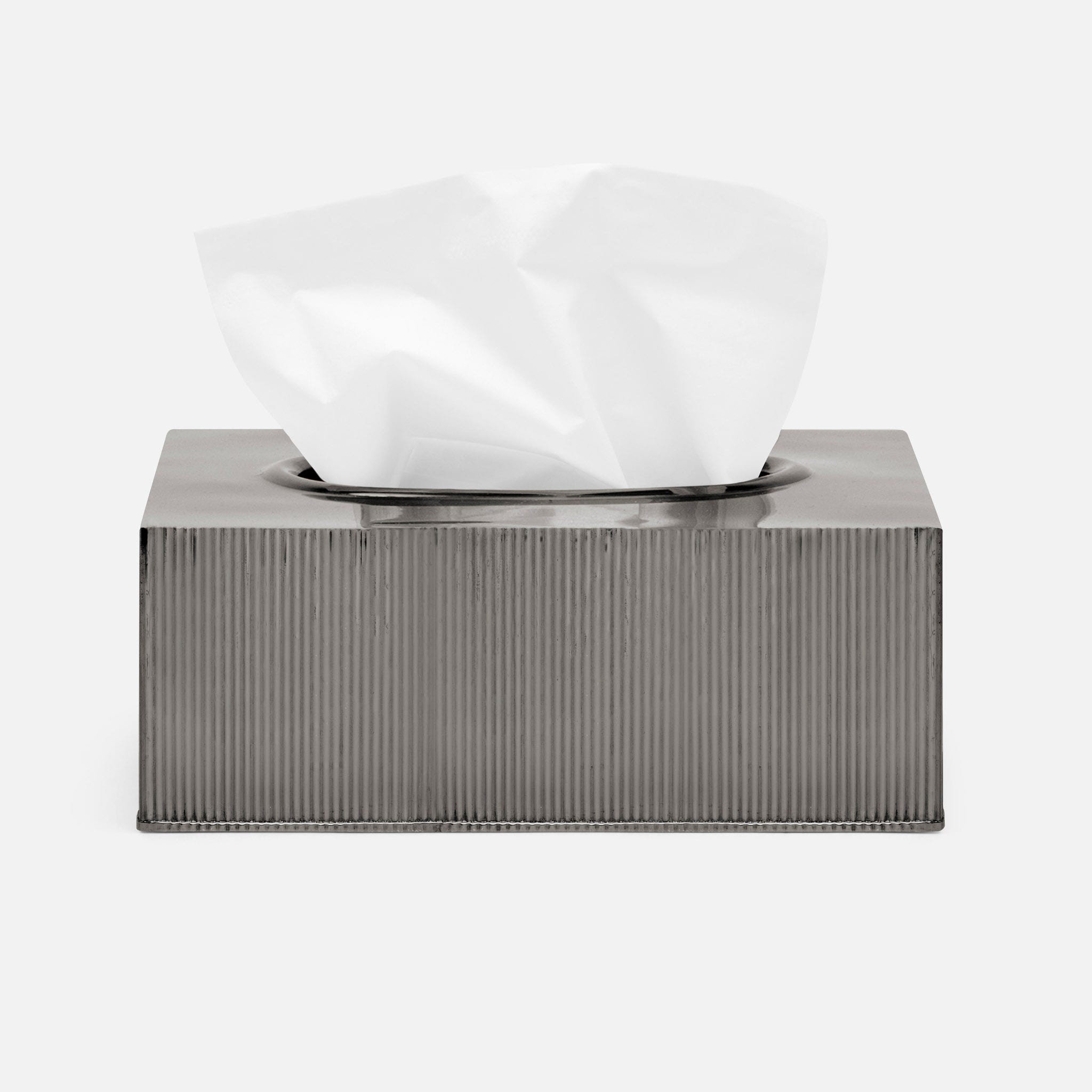 Pigeon & Poodle Redon Ribbed Metal Tissue Box Cover | Perigold