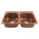 Sinkology Angelico Copper 33" Double Bowl Drop-In Kitchen Sink | Wayfair