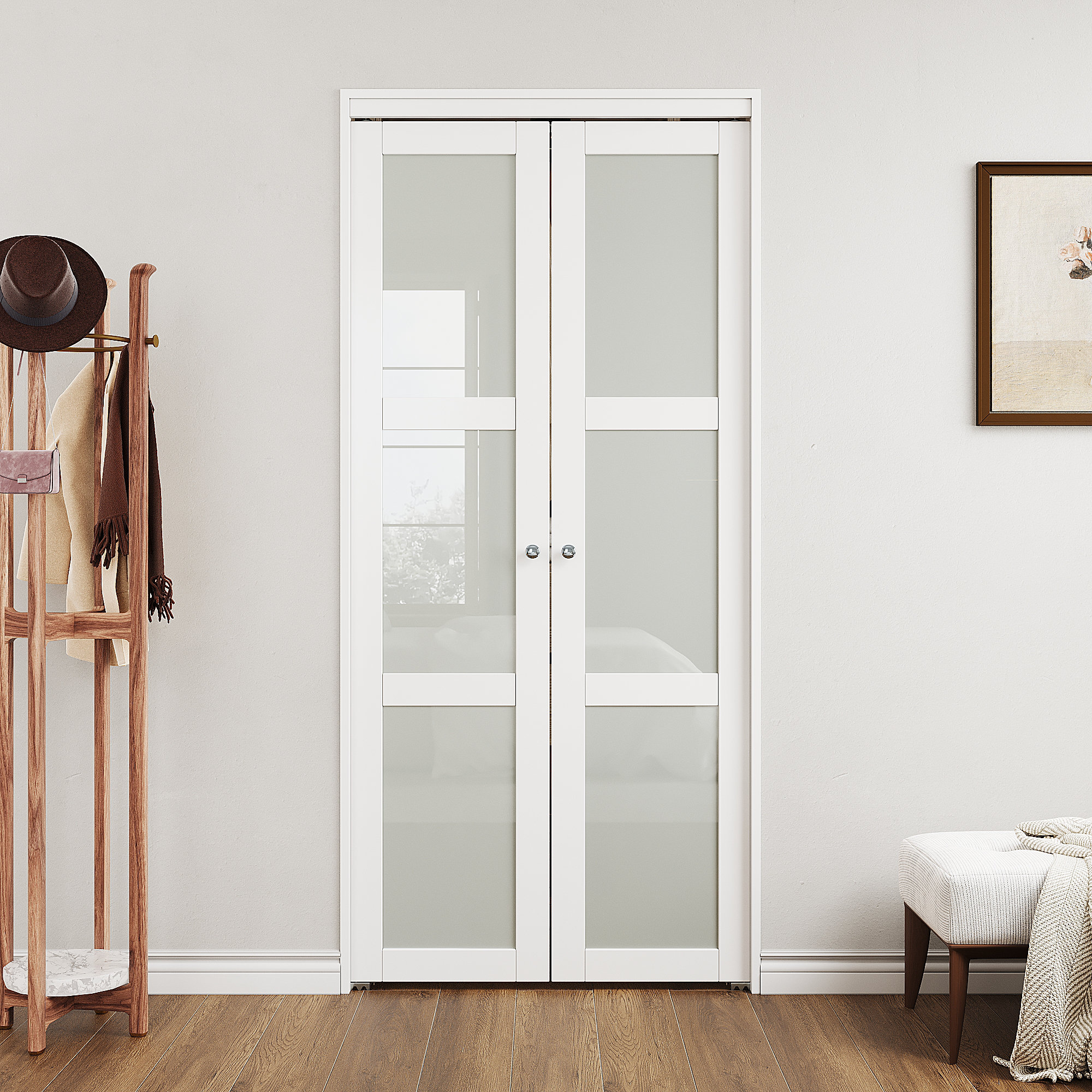 ARK DESIGN Interior Pantry French Doors Forested glass Solid Core ...