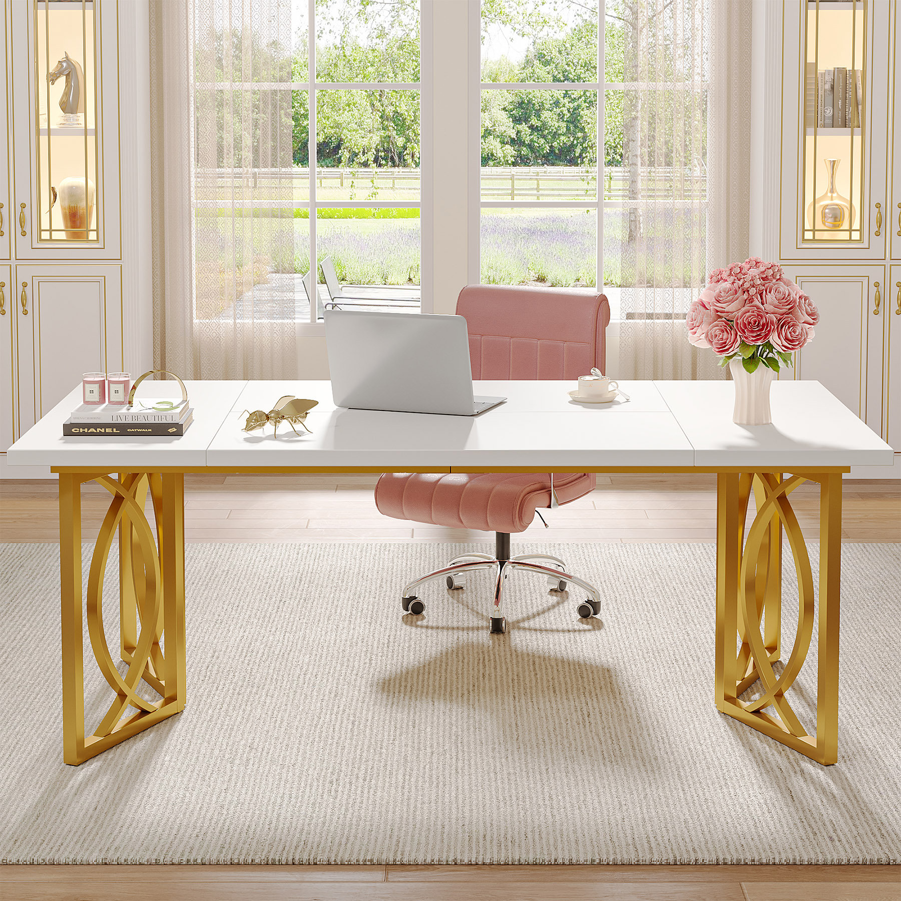 Mercer41 70.87-Inch Large Home Office Computer Desk - Wayfair Canada