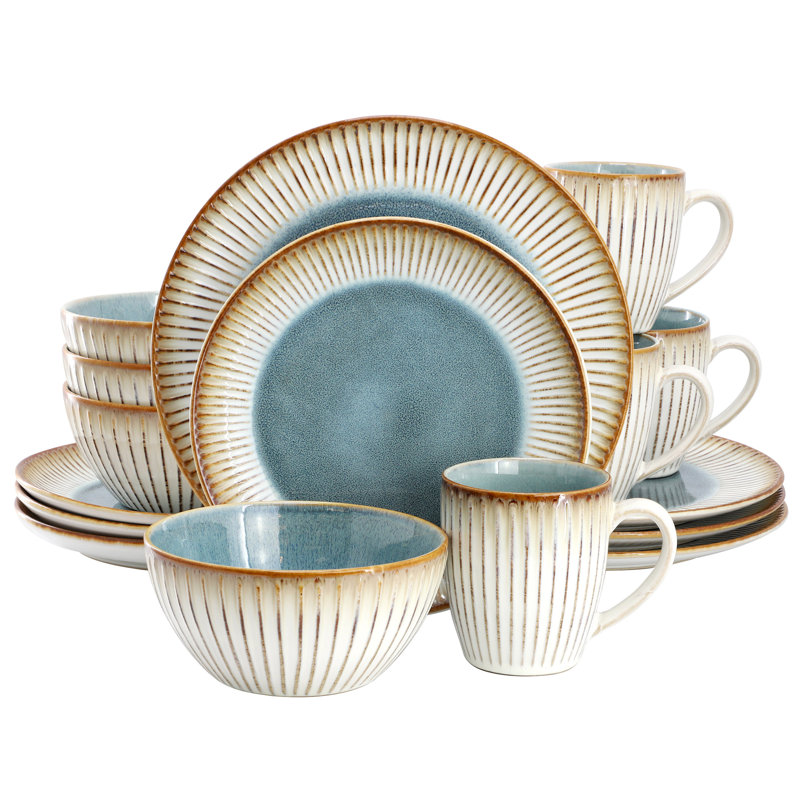 Lark Manor™ Louann 16 Piece Stoneware Dinnerware Set & Reviews | Wayfair