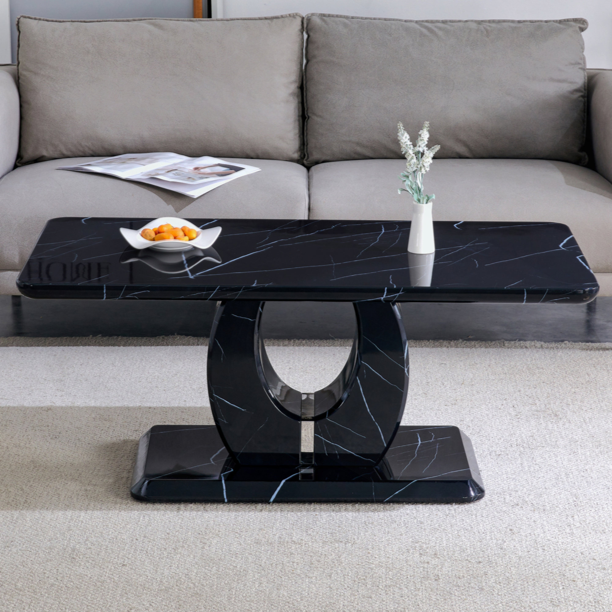 Brayden Studio Modern Minimalist Black MDF Pattern Sticker Pattern MDF ...