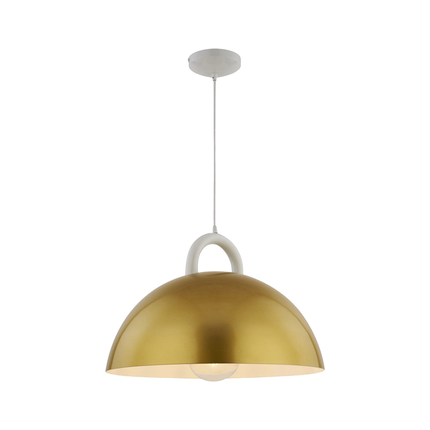 Mercer41 Rembert - 1-Light Pendant - 15.75"W - Gold - White | Wayfair